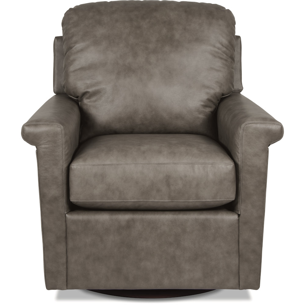 Ferndale Leather Swivel Gliding Chair | forever-furniture-ont